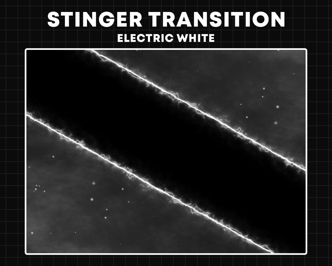 Animated Stream Transition | Electric Black and White Neon Twitch ...