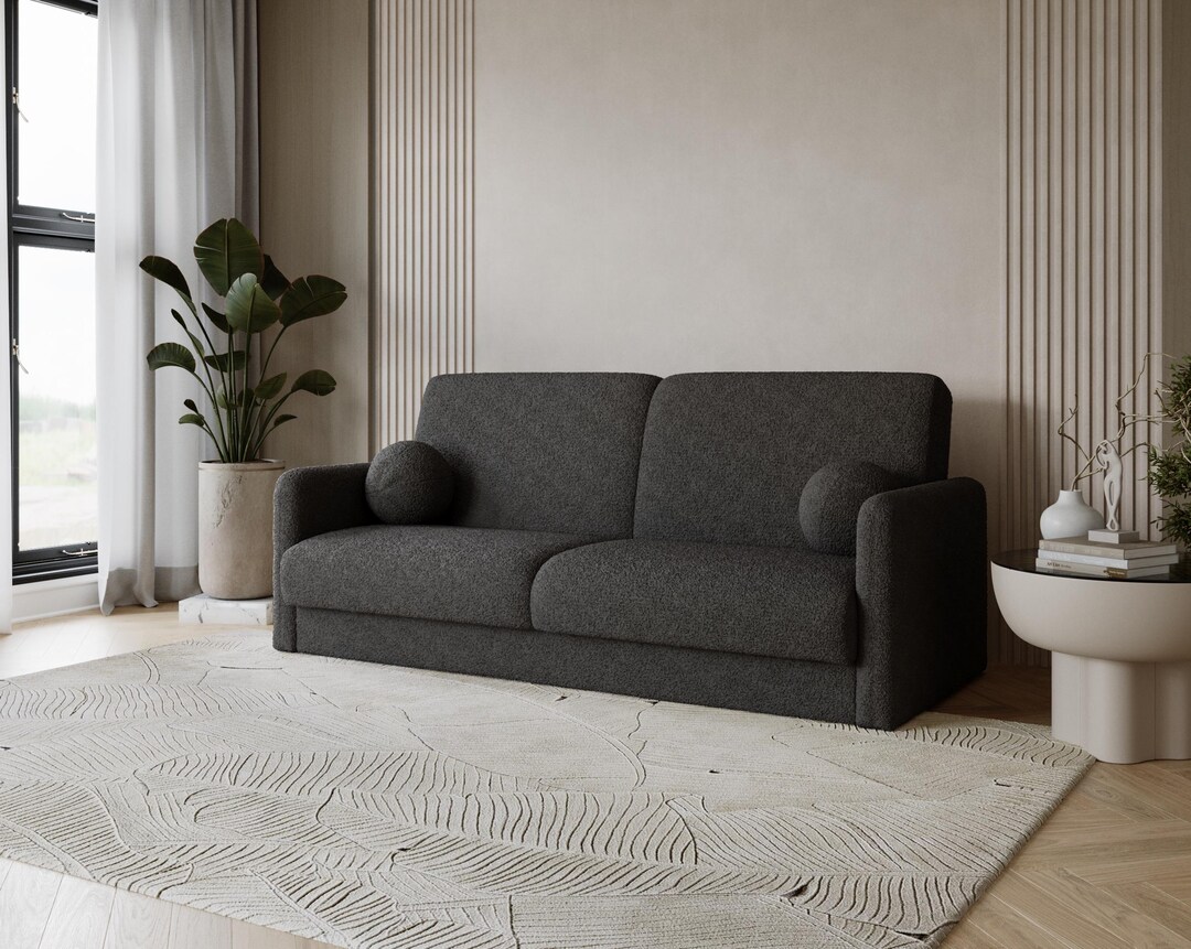Ashen Dream Sofa – Modern Convertible Couch, Optional Armrests, Cozy ...
