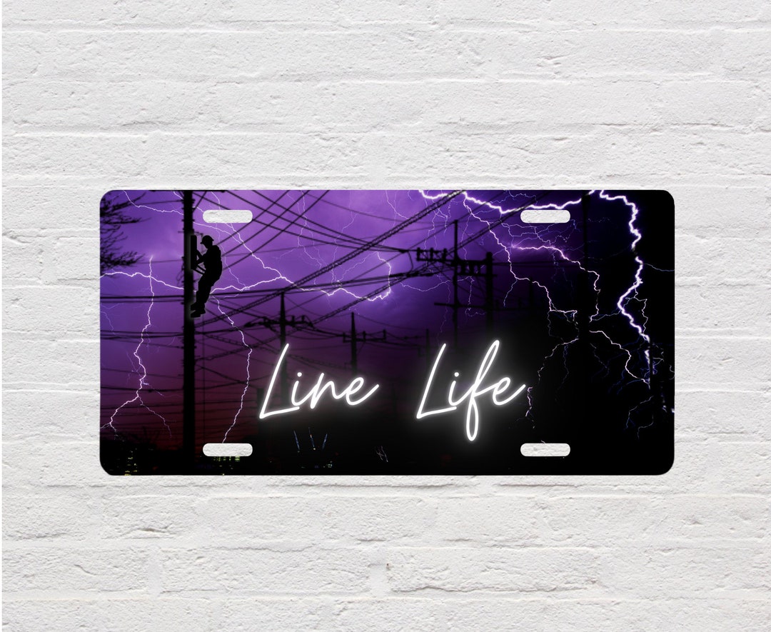12.25" X 6.25" License Plate Line Life Digital Files for Sublimation ...