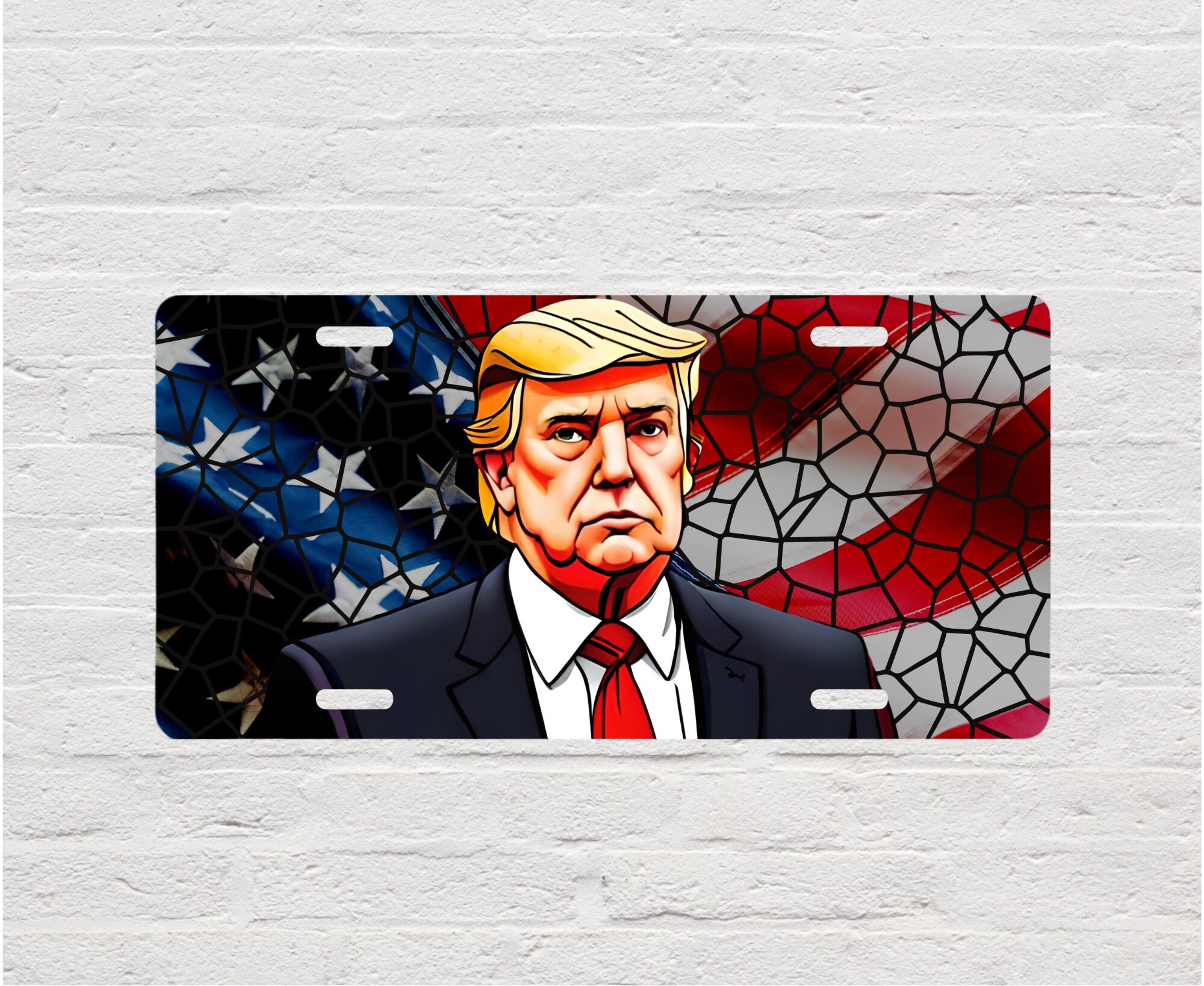 12.25 X 6.25 License Plate Digital Files for Sublimation Trump Stained ...