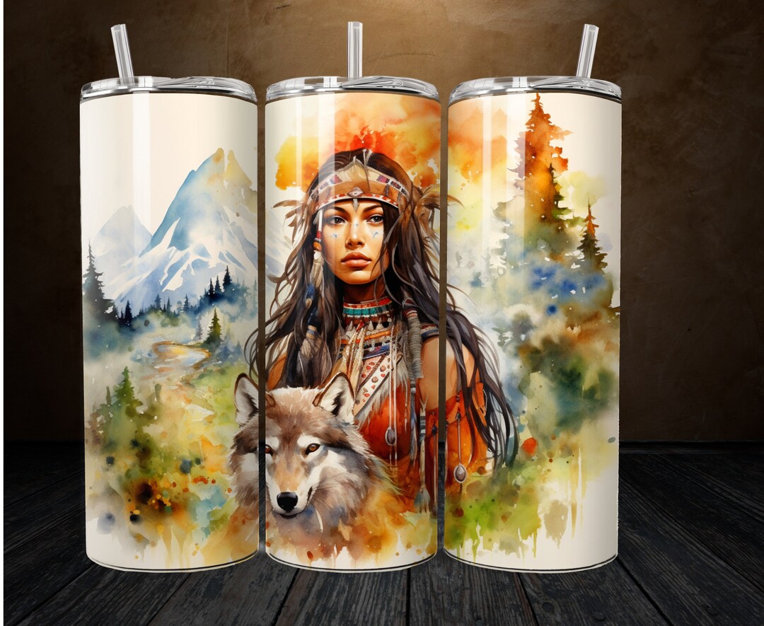 20 Oz Straight Digital Files for Sublimation Native American Indian ...