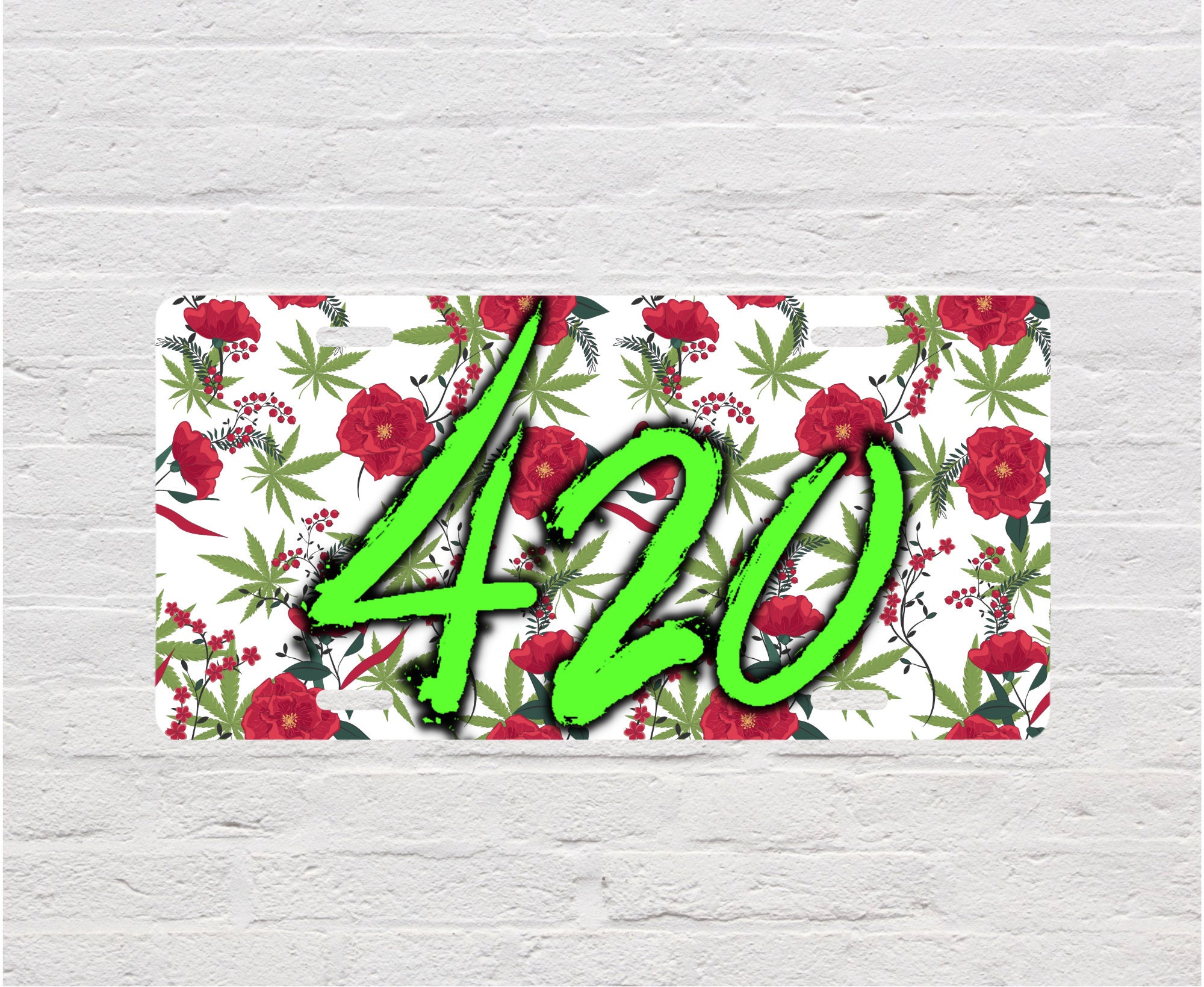 12.25 X 6.25 License Plate Digital Files for Sublimation Marijuana 420 ...