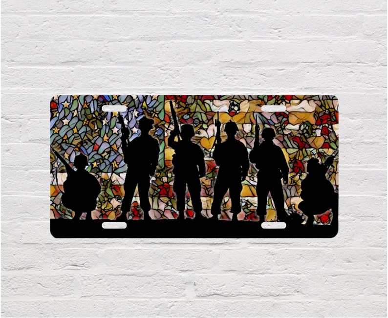 12.25" X 6.25" License Plate Digital Files for Sublimation Stain Glass ...