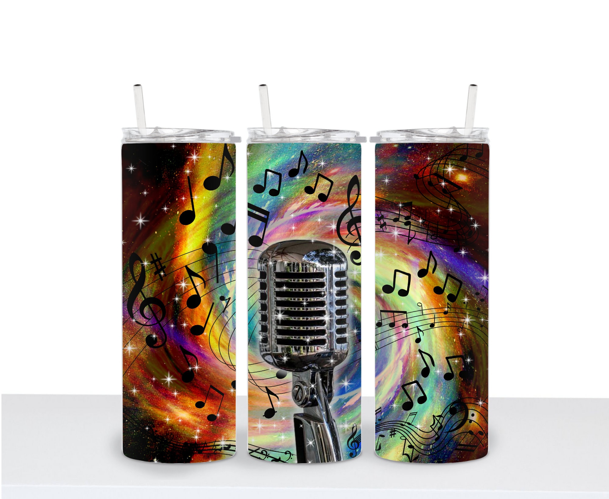 20 Oz Straight Digital Files for Sublimation Music Singing Galaxy ...