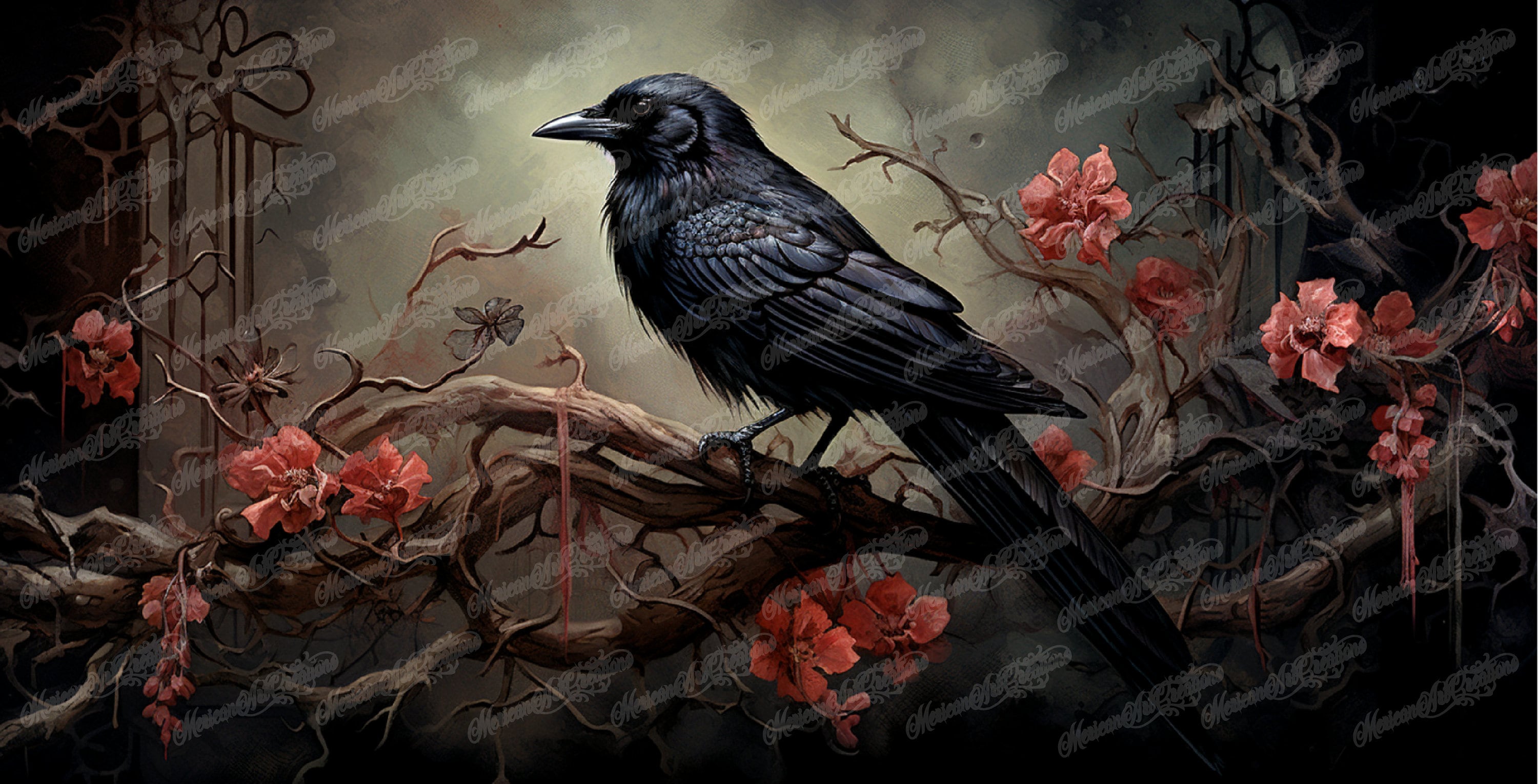 12.25" X 6.25" License Plate Digital Files for Sublimation Raven Crow ...