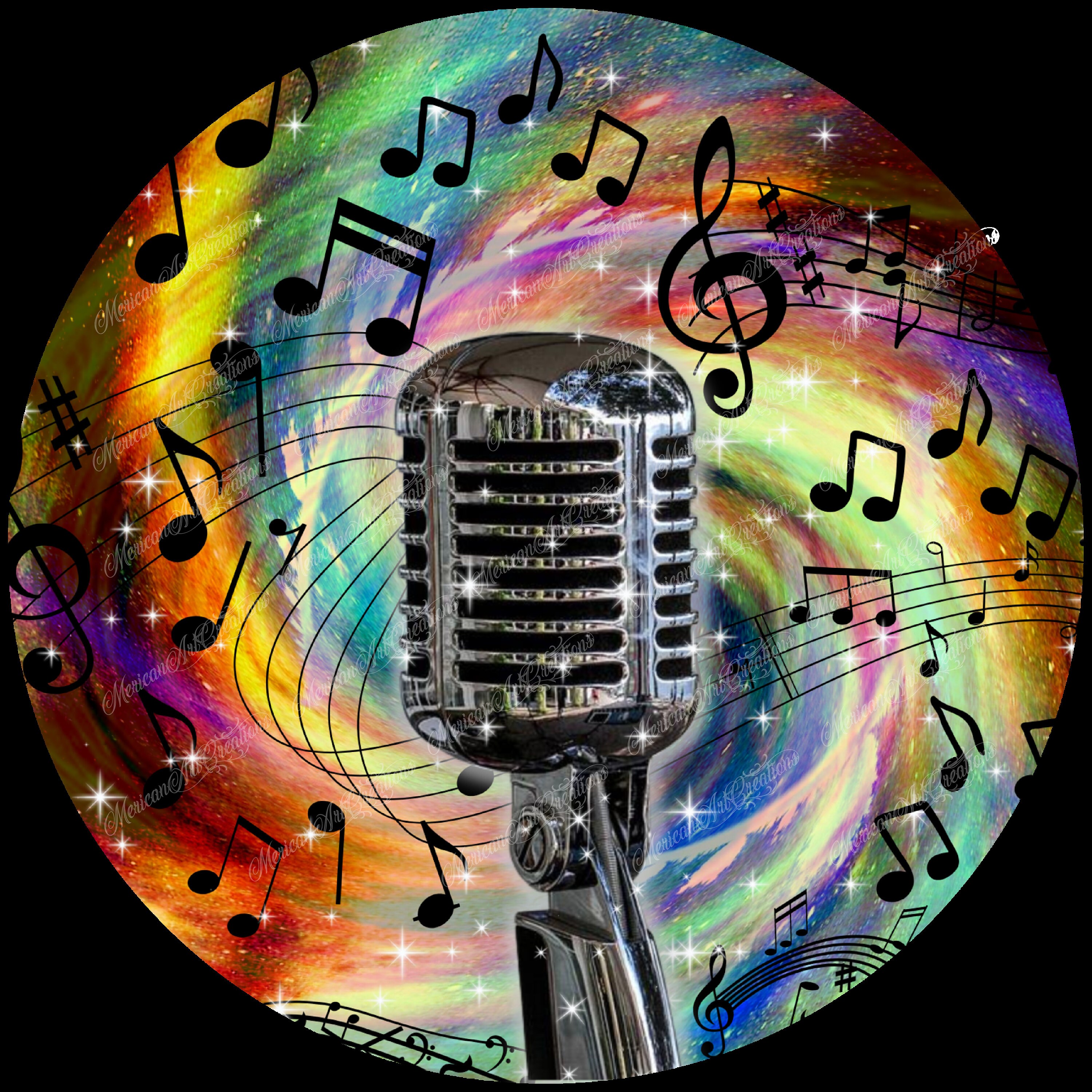 11 .75" Clock Digital Files for Sublimation Music Singing Galaxy ...