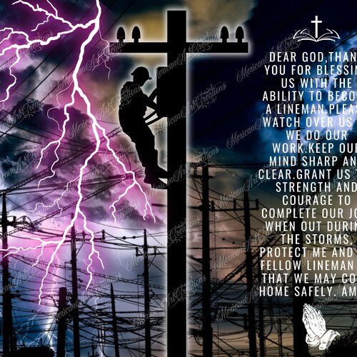20 Oz Straight Digital Files for Sublimation Lineman Prayer - Etsy
