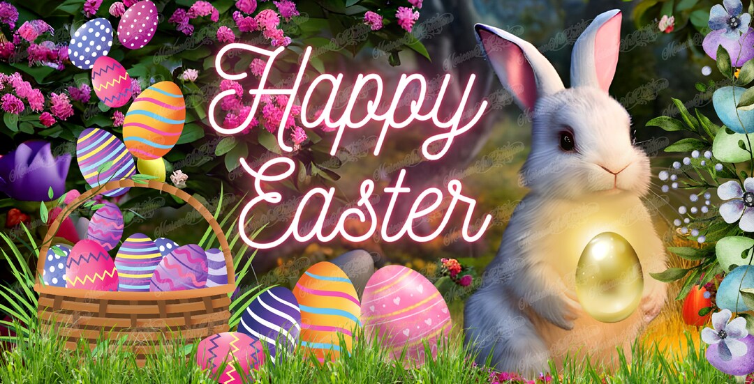 12.25"x6.25" License Plate Digital Files for Sublimation Happy Easter ...