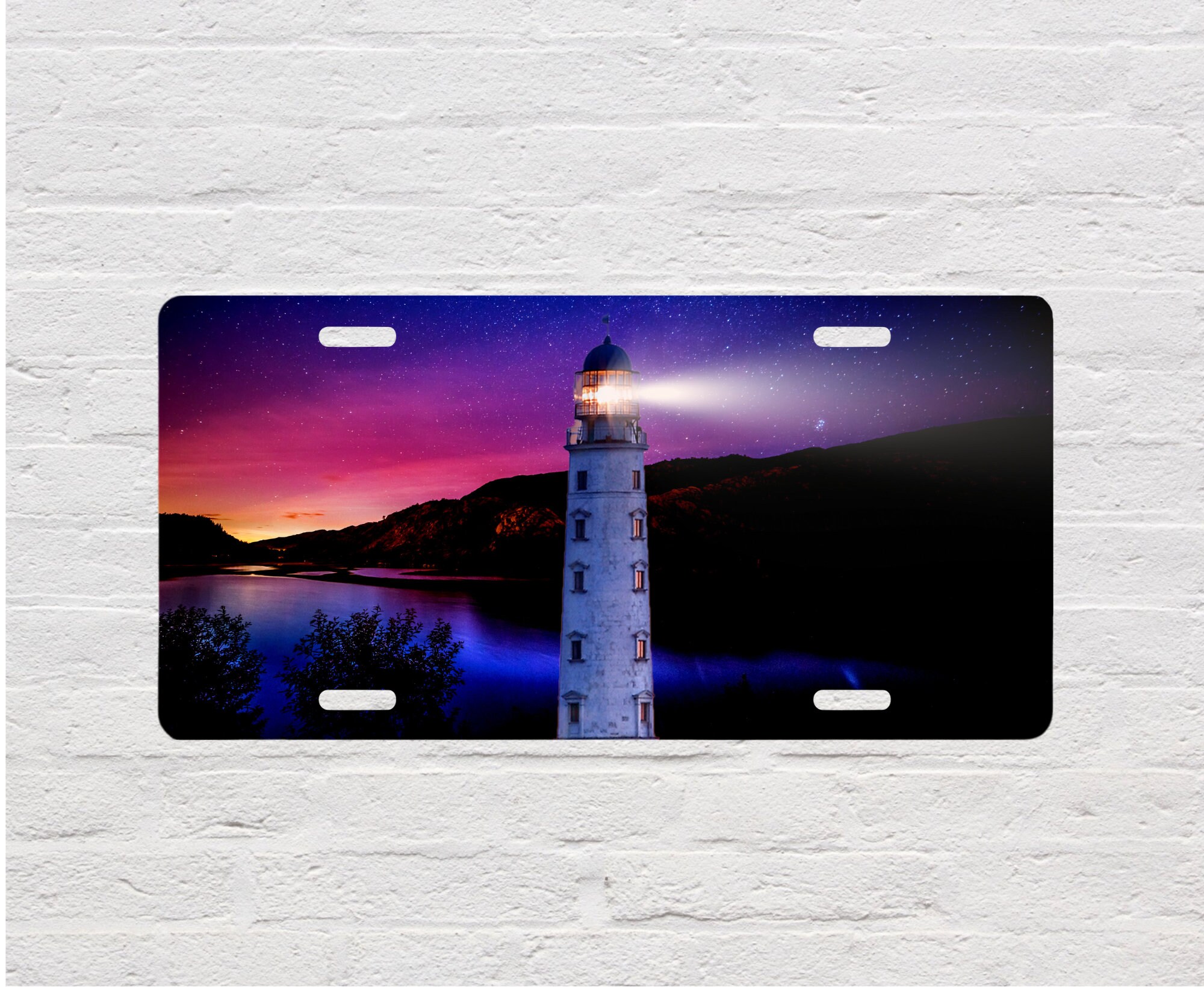 12.25" X 6.25" License Plate Digital Files for Sublimation Lighthouse ...