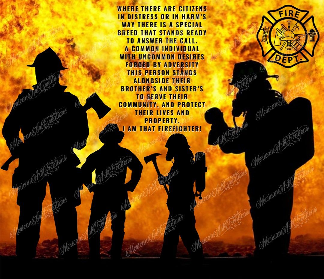 20 Oz Straight Digital Files for Sublimation Firefighters Fireman Creed ...