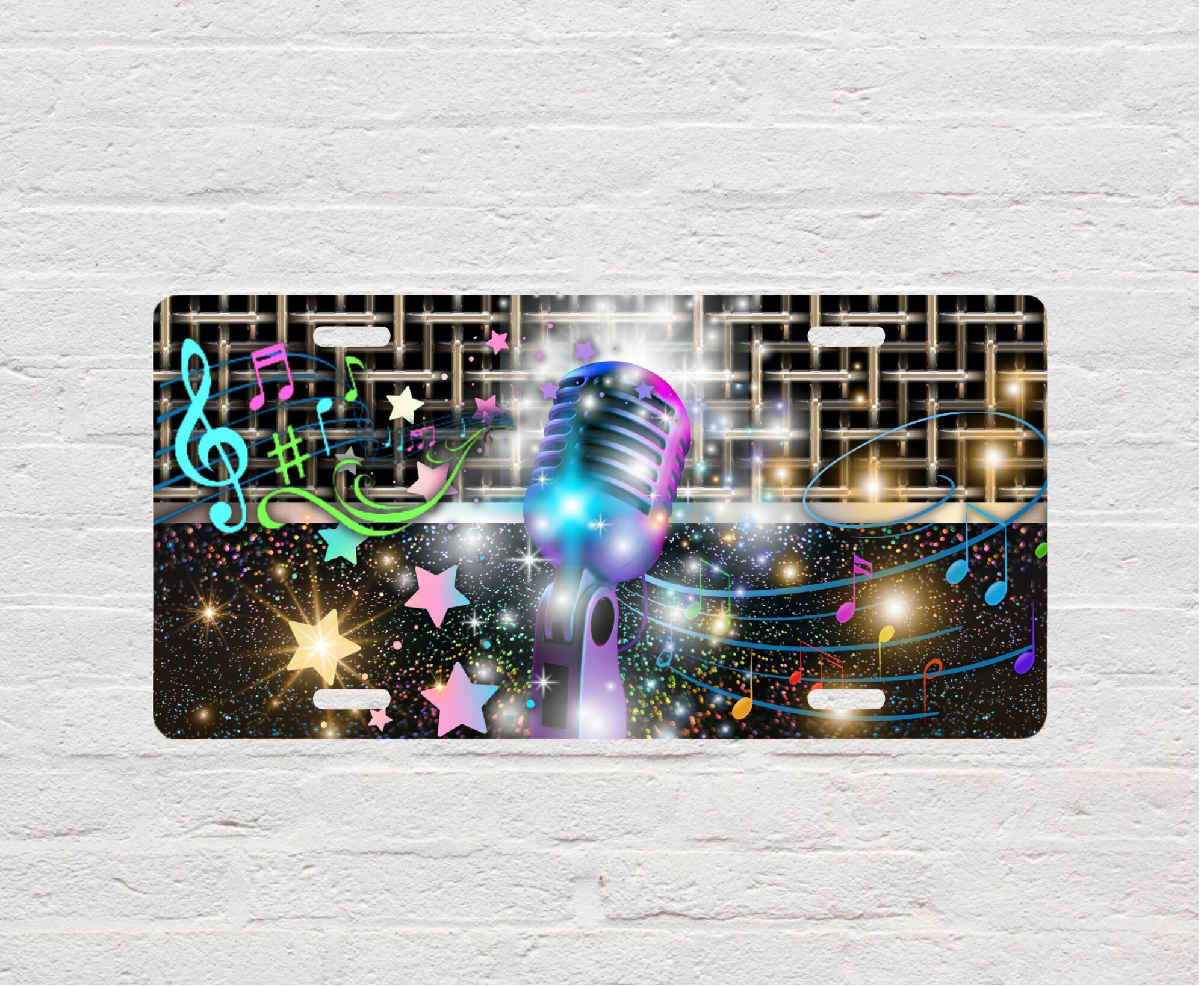 12.25" X 6.25" License Plate Digital Files for Sublimation Microphone ...