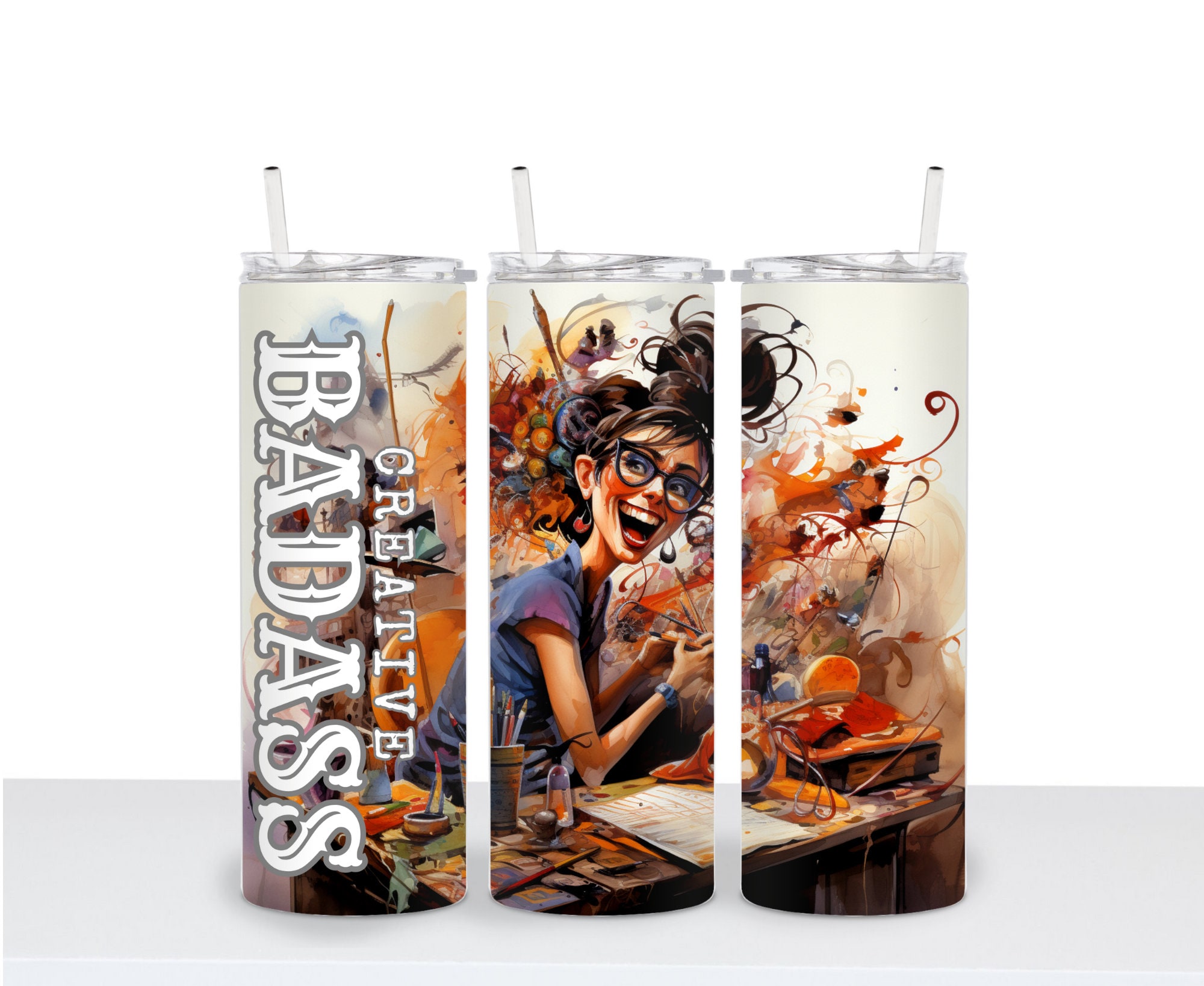 20 Oz Straight Digital Files for Sublimation Hot Mess Creator Artistic Art Creative Badass - Etsy