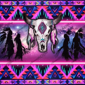 20 Oz Straight Digital Files for Sublimation Neon Navajo Southwestern ...