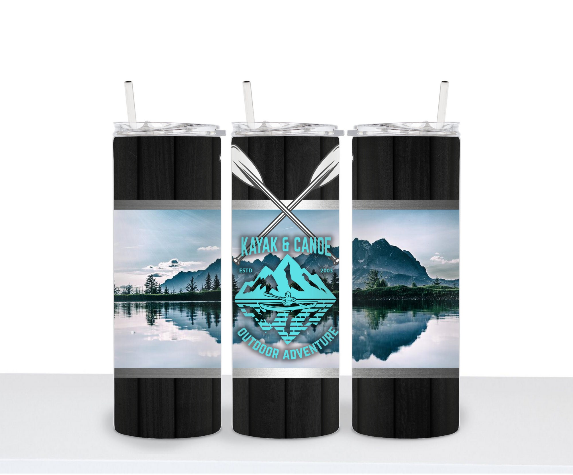 20 Oz Straight Digital Files for Sublimation Kayak Canoe Wilderness ...