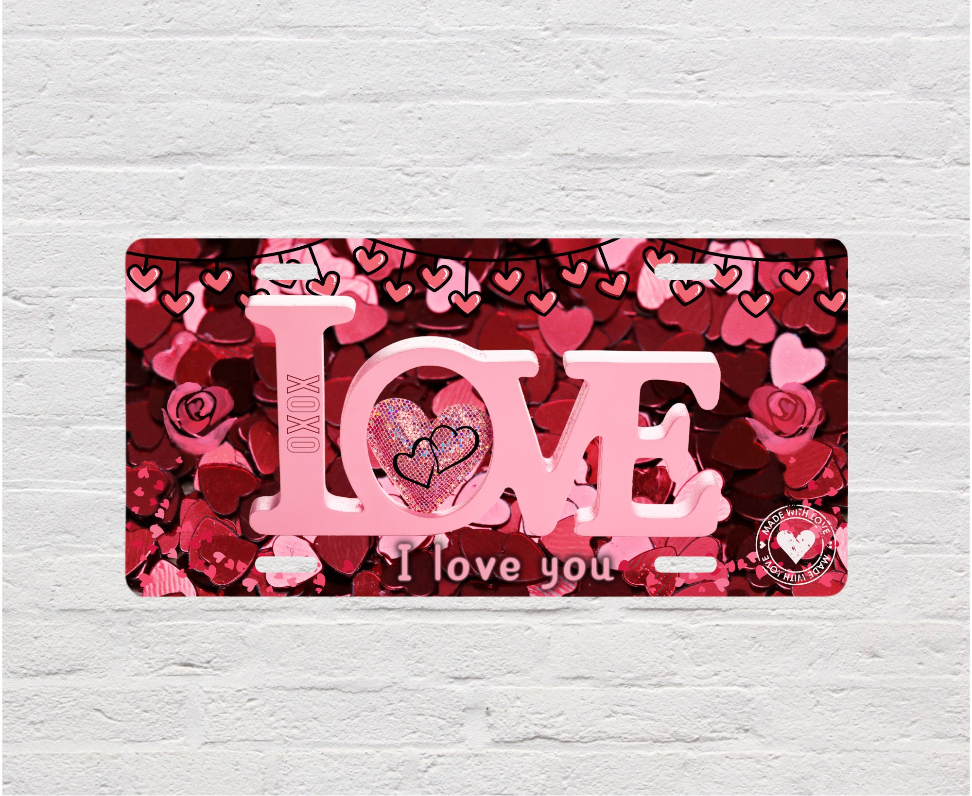 12.25 X 6.25: License Plate Digital Files for Sublimation Love ...