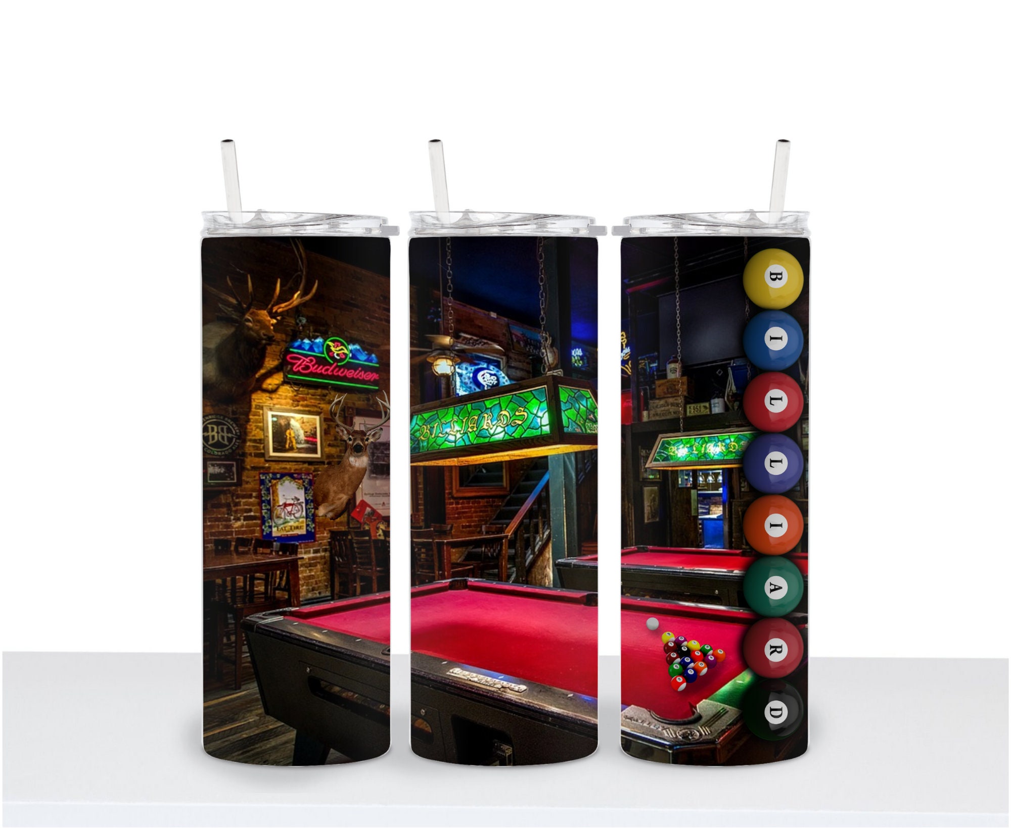 20 Oz Straight Digital Files for Sublimation Pool Billiards 8 Ball 9 ...
