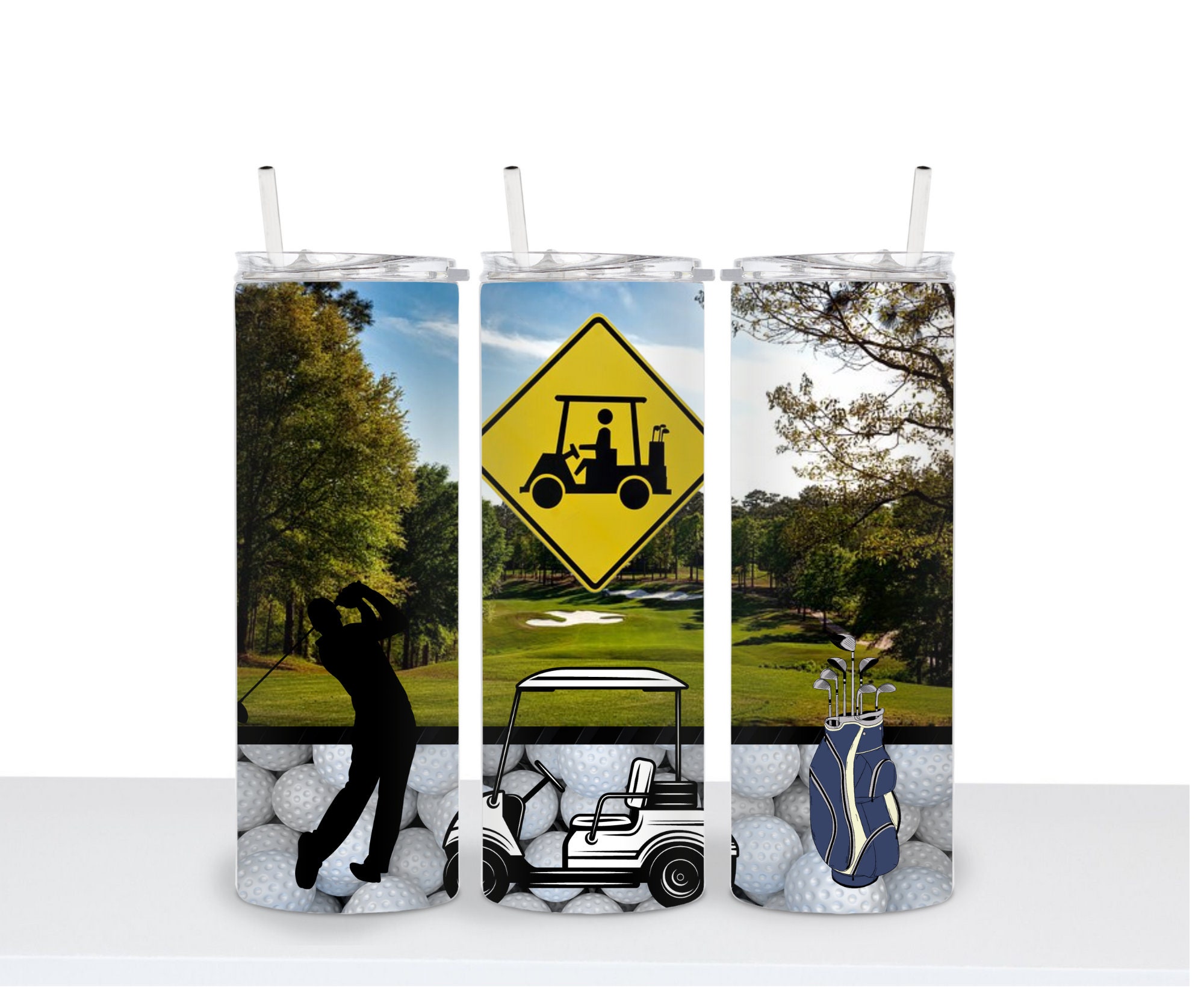20 Oz Straight Digital Files for Sublimation Golf Golfing Green - Etsy