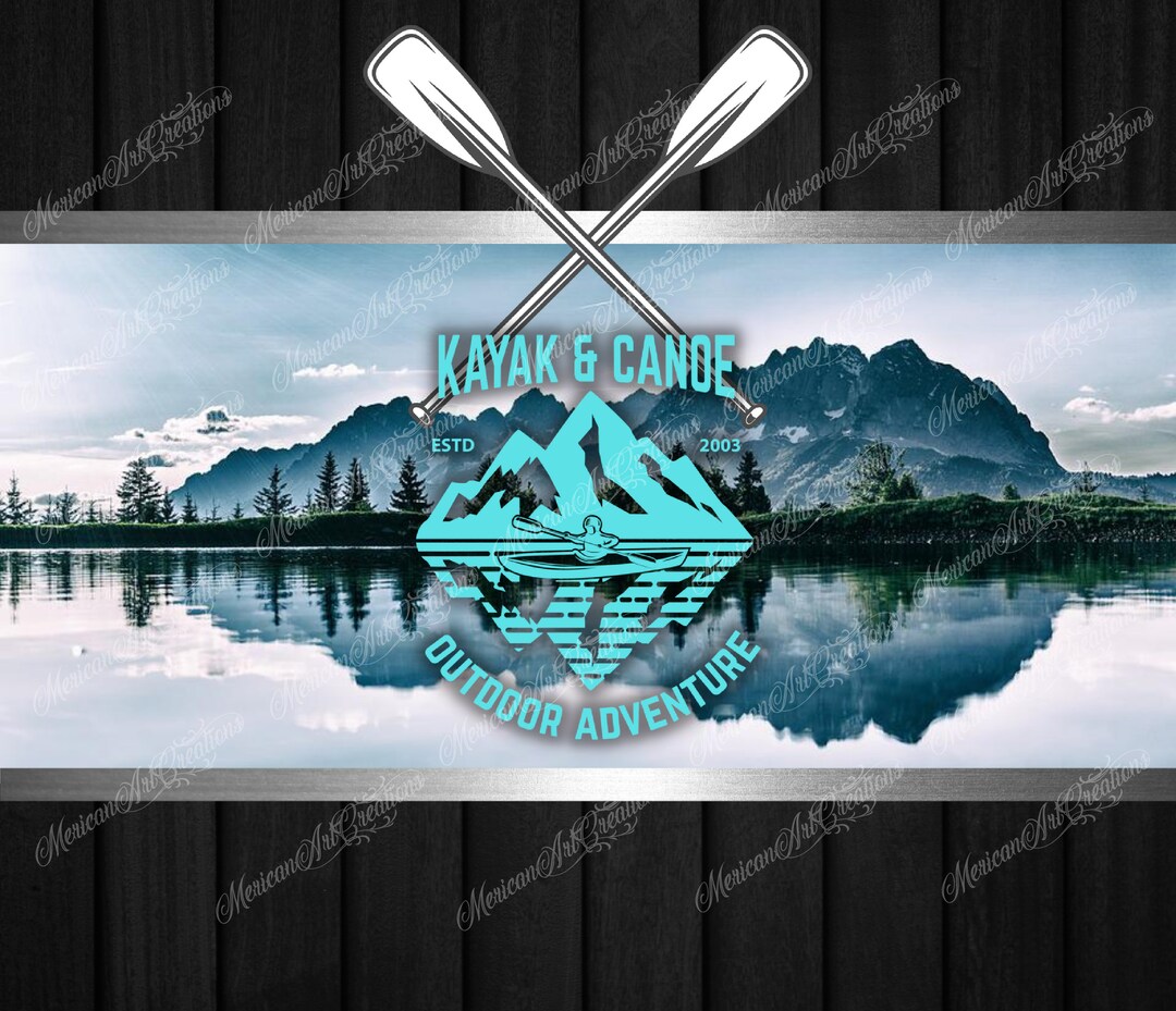 20 Oz Straight Digital Files for Sublimation Kayak Canoe Wilderness ...