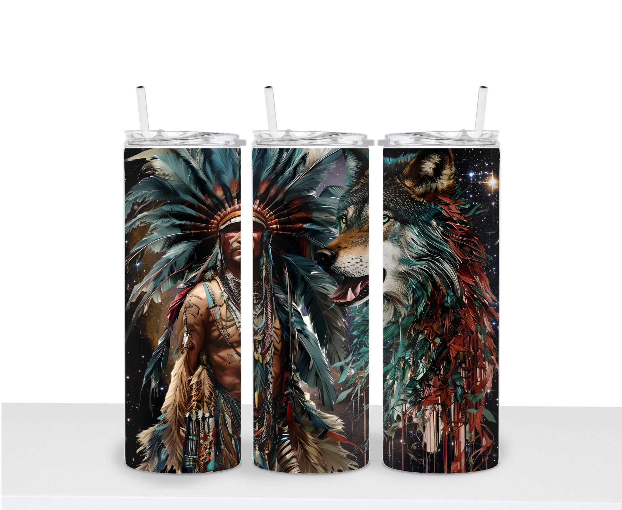 20 Oz Straight Digital Files for Sublimation Native American Indian ...