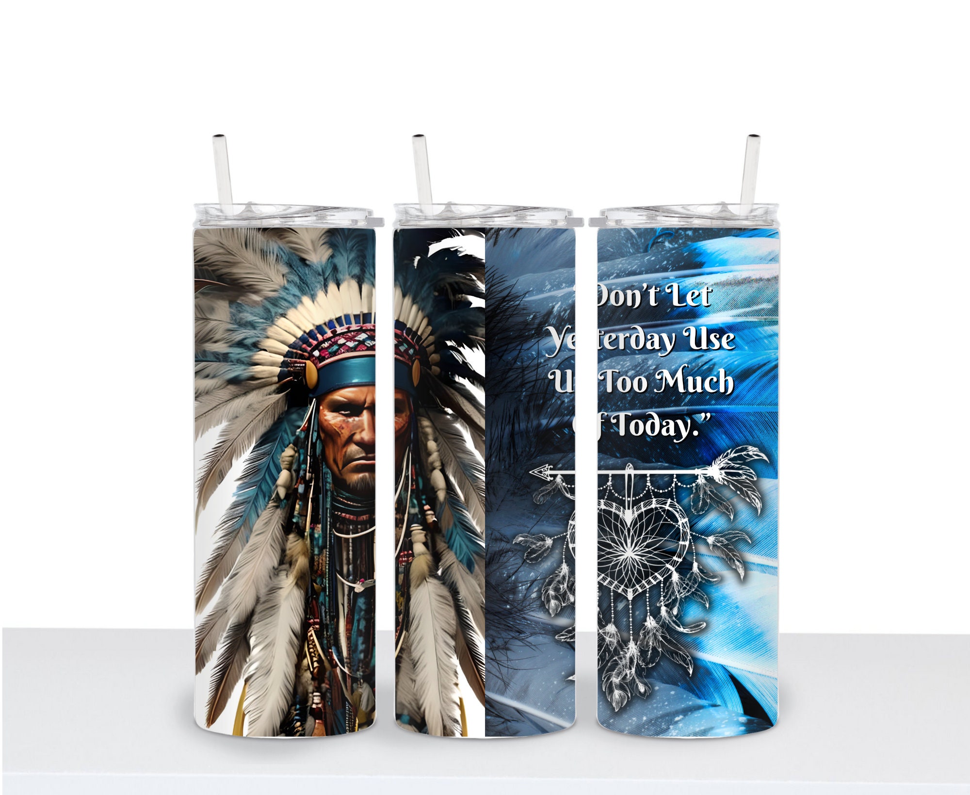 20 Oz Straight Digital Files for Sublimation Native American Indian ...