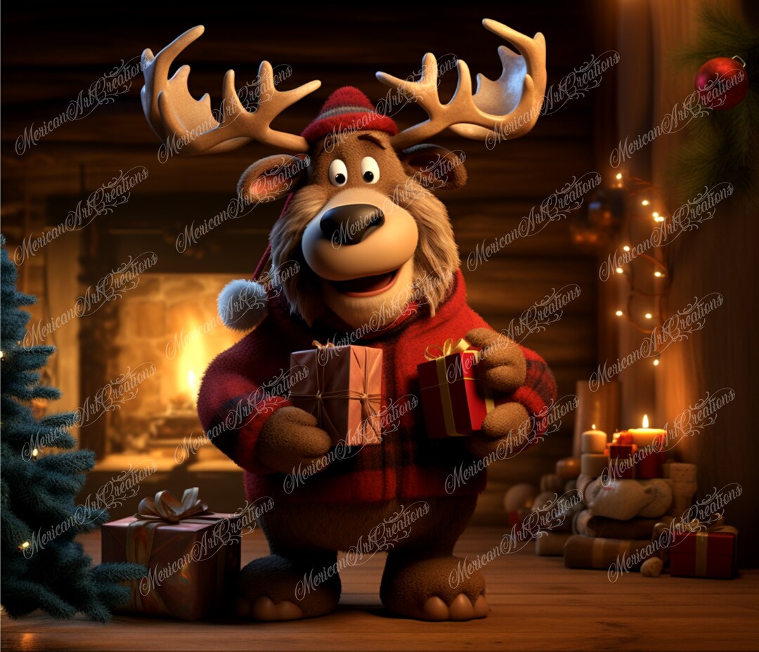 20 Oz Straight Digital Files for Sublimation Moose Winter Christmas - Etsy