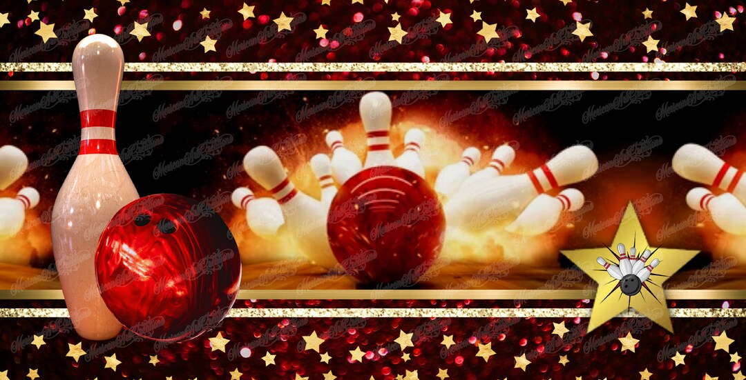 12.25" X 6.25" License Plate Digital Files for Sublimation Bowling ...