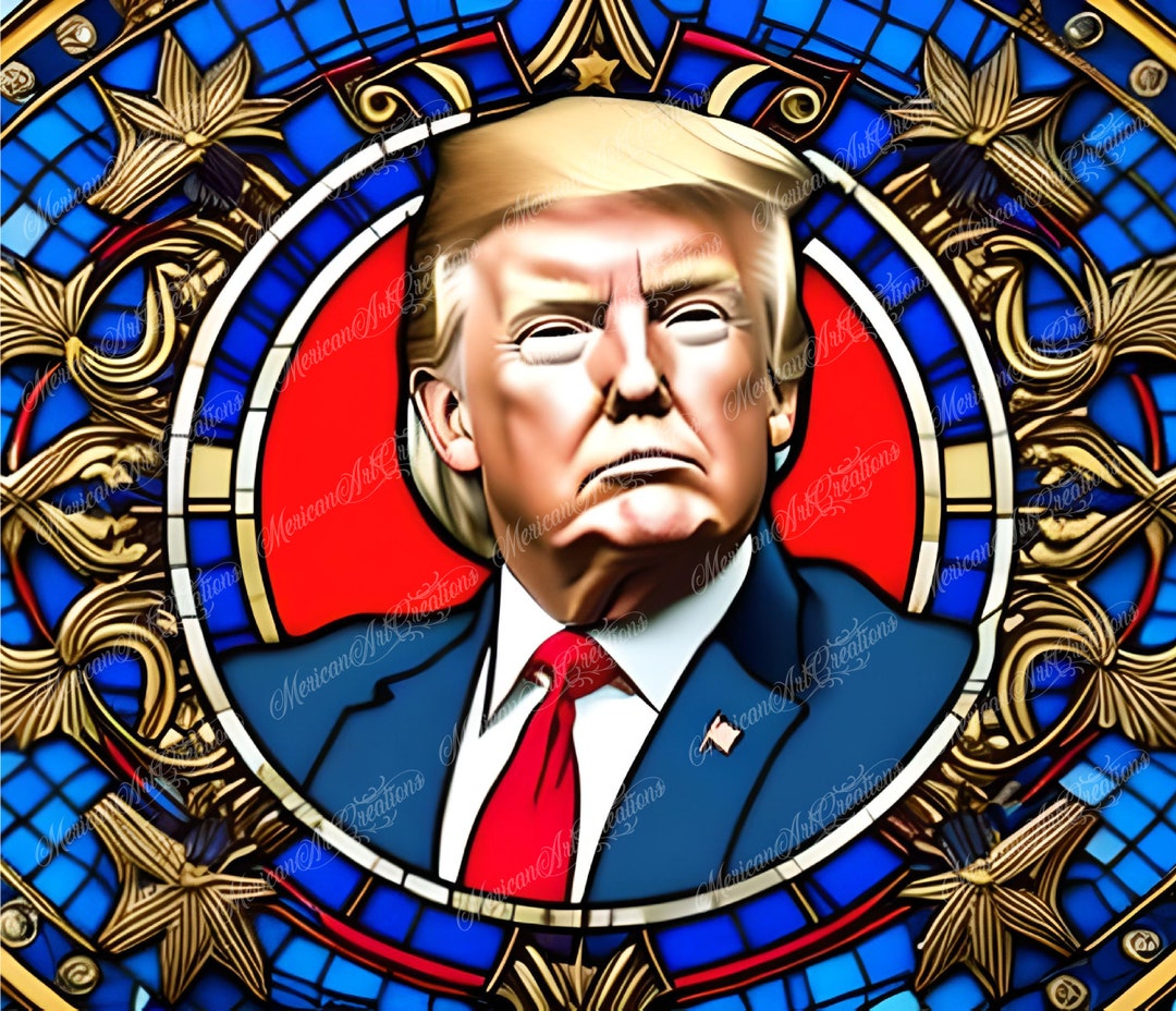 20 Oz Straight Digital Files for Sublimation Patriotic Trump Stained ...