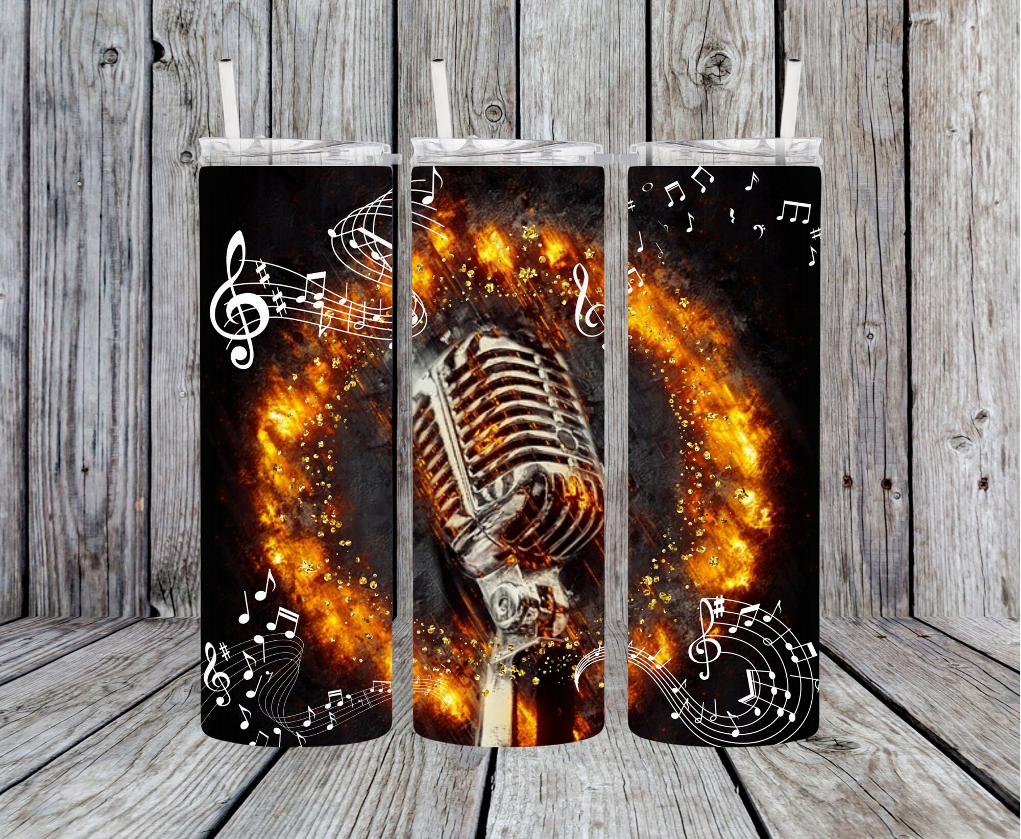 30 Oz Straight Digital Files for Sublimation Music Mic - Etsy