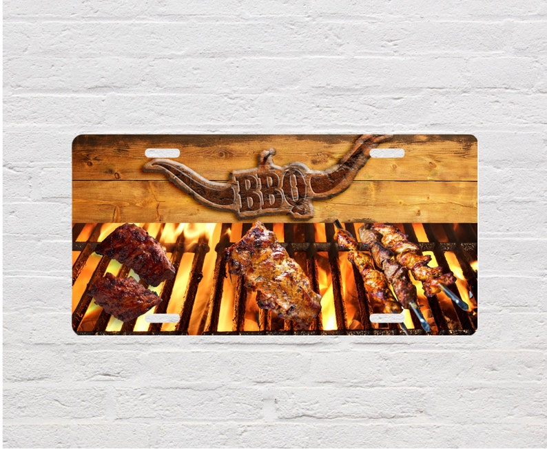 12.25" X 6.25" License Plate Digital Files for Sublimation BBQ Cookout ...