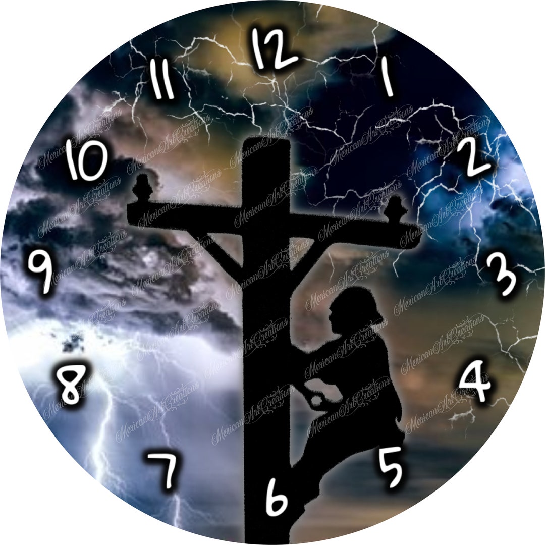 11 .75" Clock Digital Files for Sublimation Linemen Lineman Line Man ...