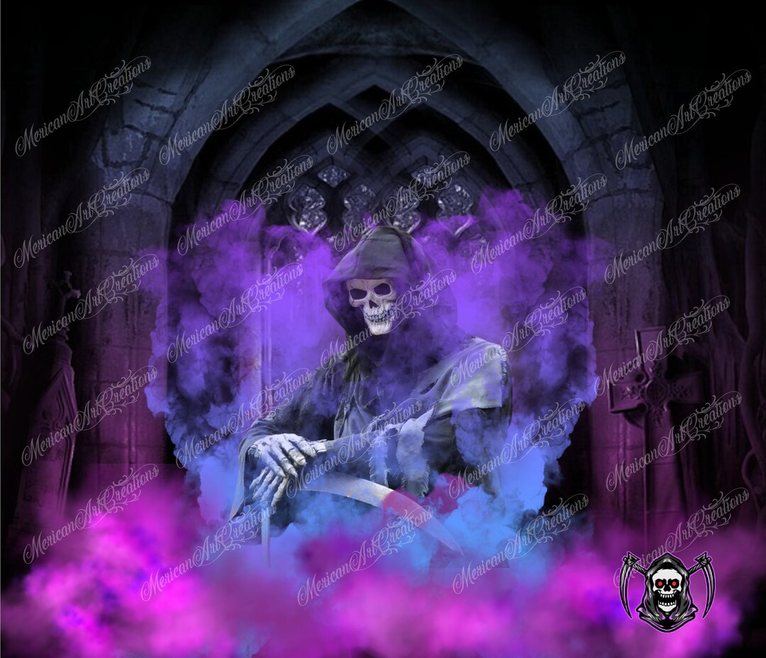 20 Oz Straight Digital Files for Sublimation Grim Reaper Halloween ...