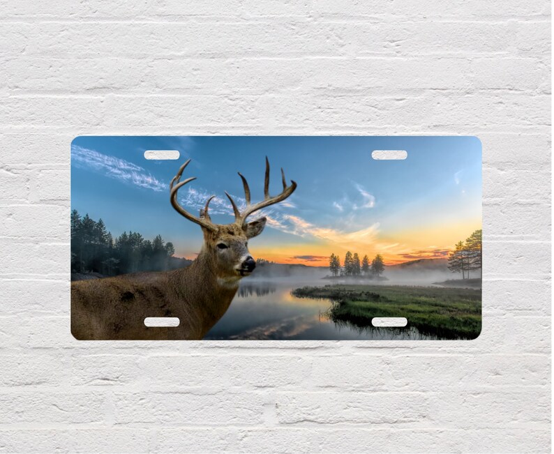12.25 X 6.25 License Plate Digital Files for Sublimation White Tail ...