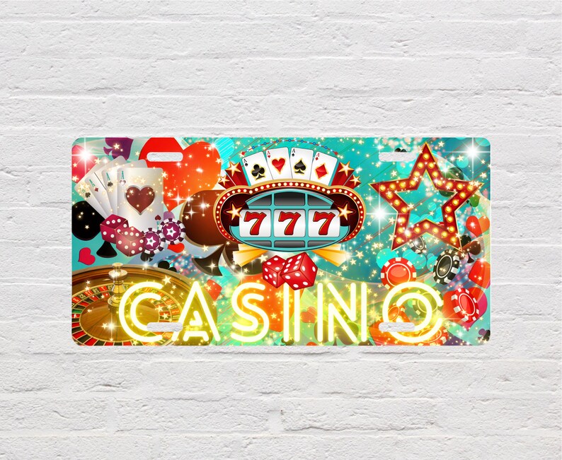 12.25" X 6.25" License Plate Digital Files for Sublimation Casino ...