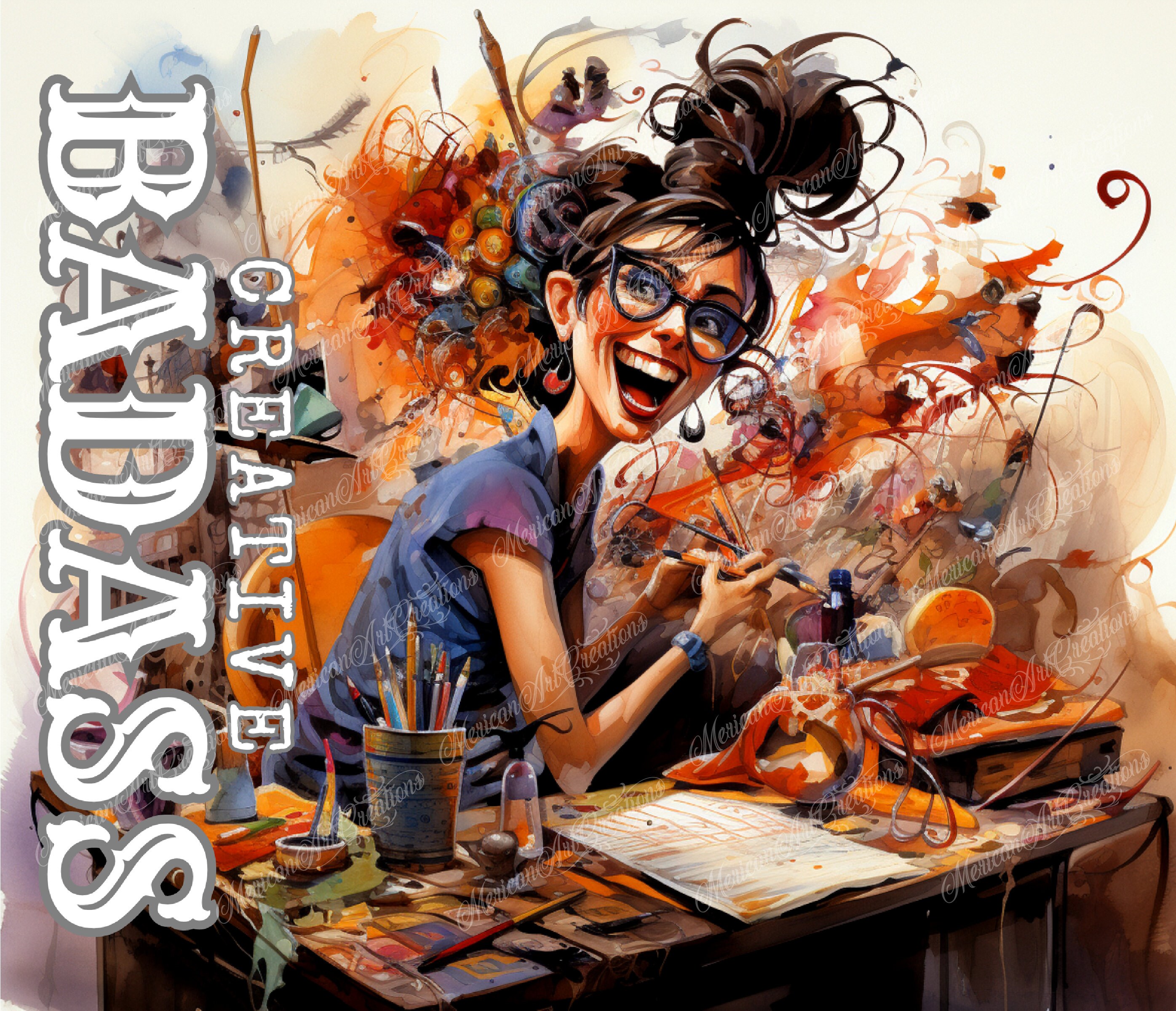 20 Oz Straight Digital Files for Sublimation Hot Mess Creator Artistic Art Creative Badass - Etsy