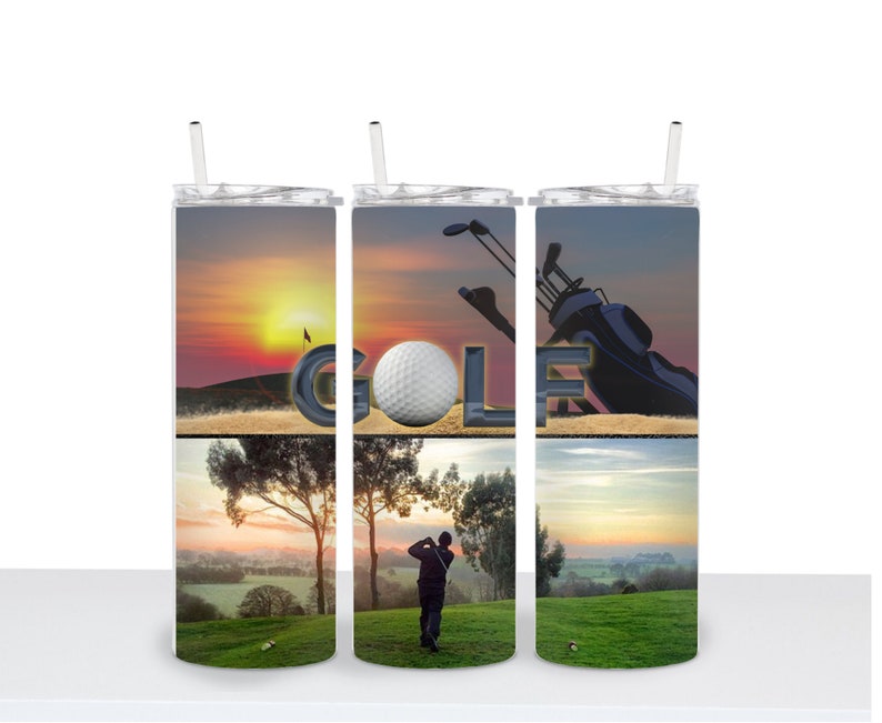 20 Oz Straight Digital Files for Sublimation Golfing Golf Sport Greens ...