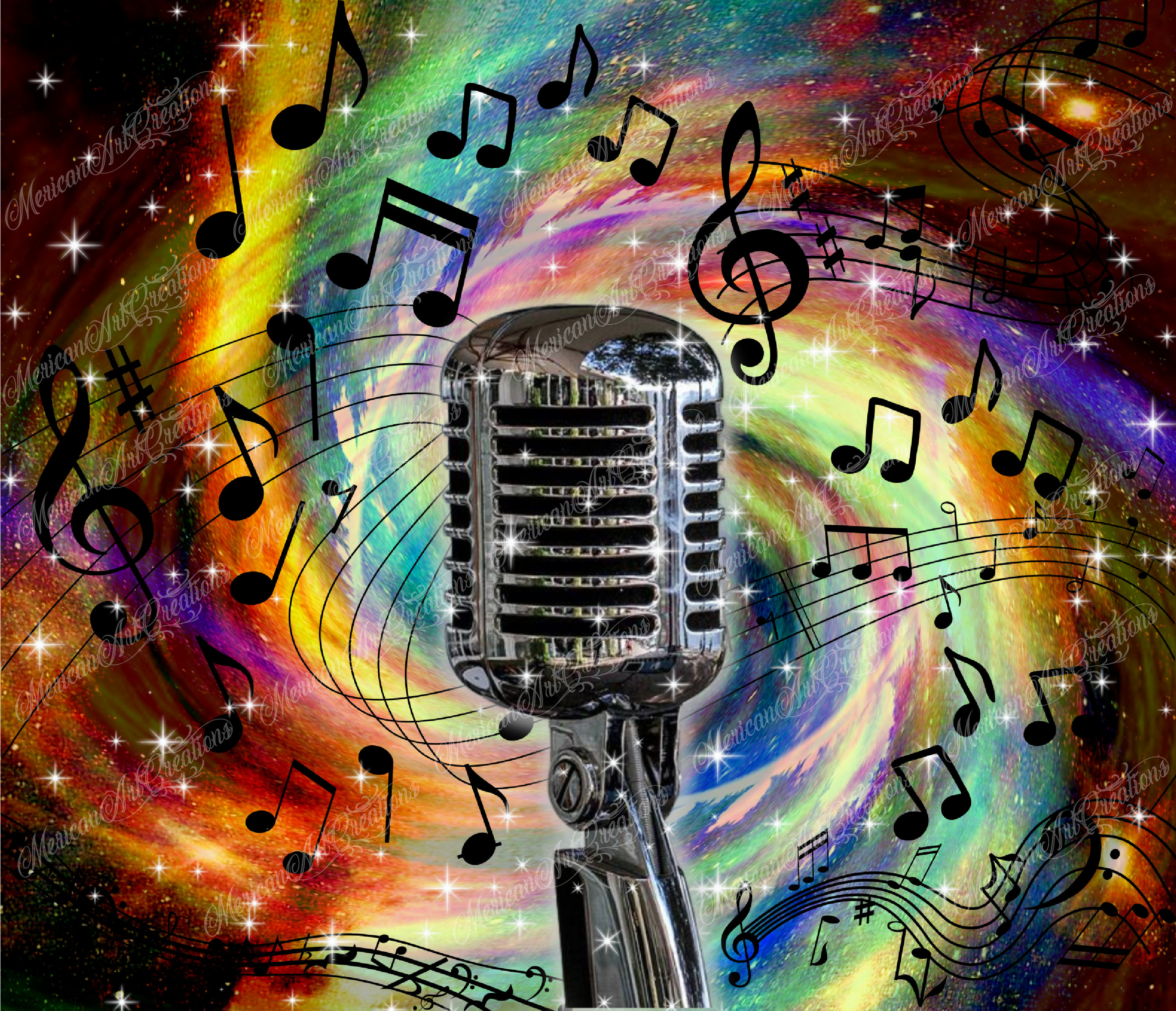 20 Oz Straight Digital Files for Sublimation Music Singing Galaxy ...