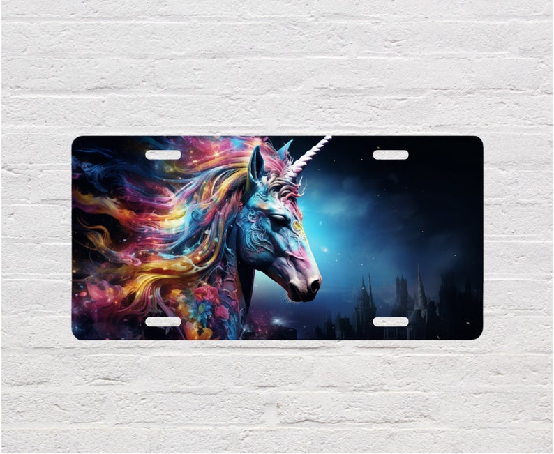 12.25" X 6.25" License Plate Digital Files for Sublimation Horse Cosmic ...