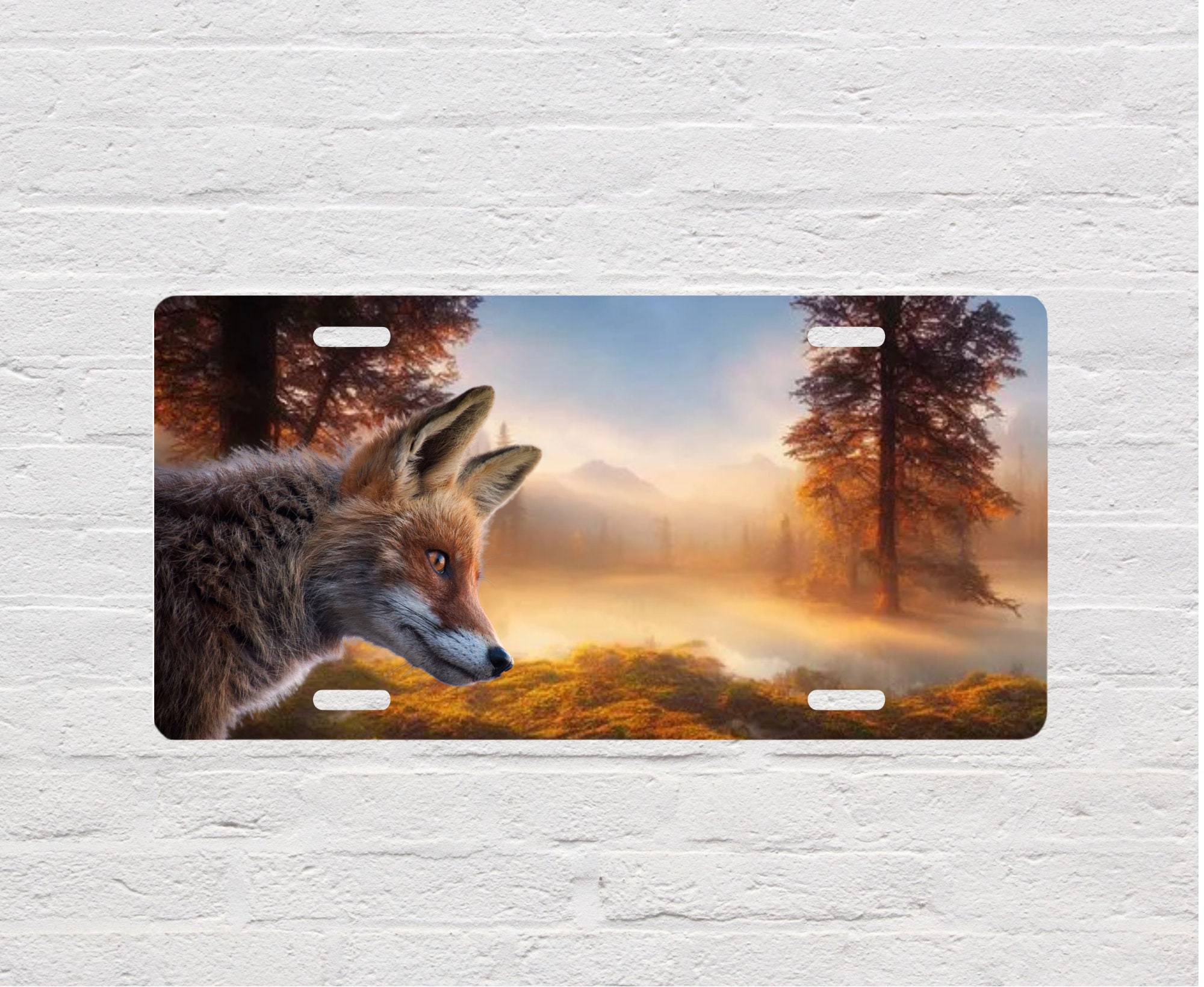 12.25" X 6.25" License Plate Digital Files for Sublimation Fox Hunting ...