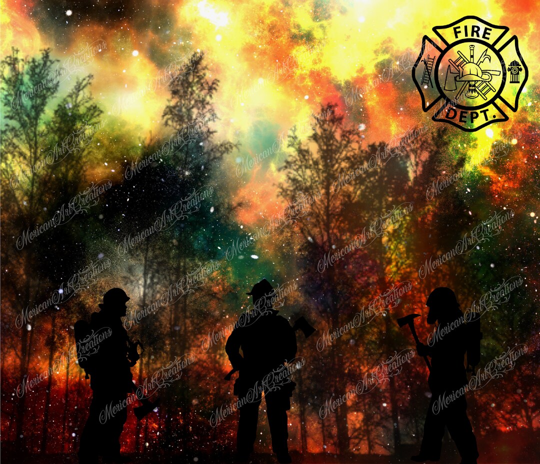 20 Oz Straight Digital Files for Sublimation Fire Firemen Fireman ...