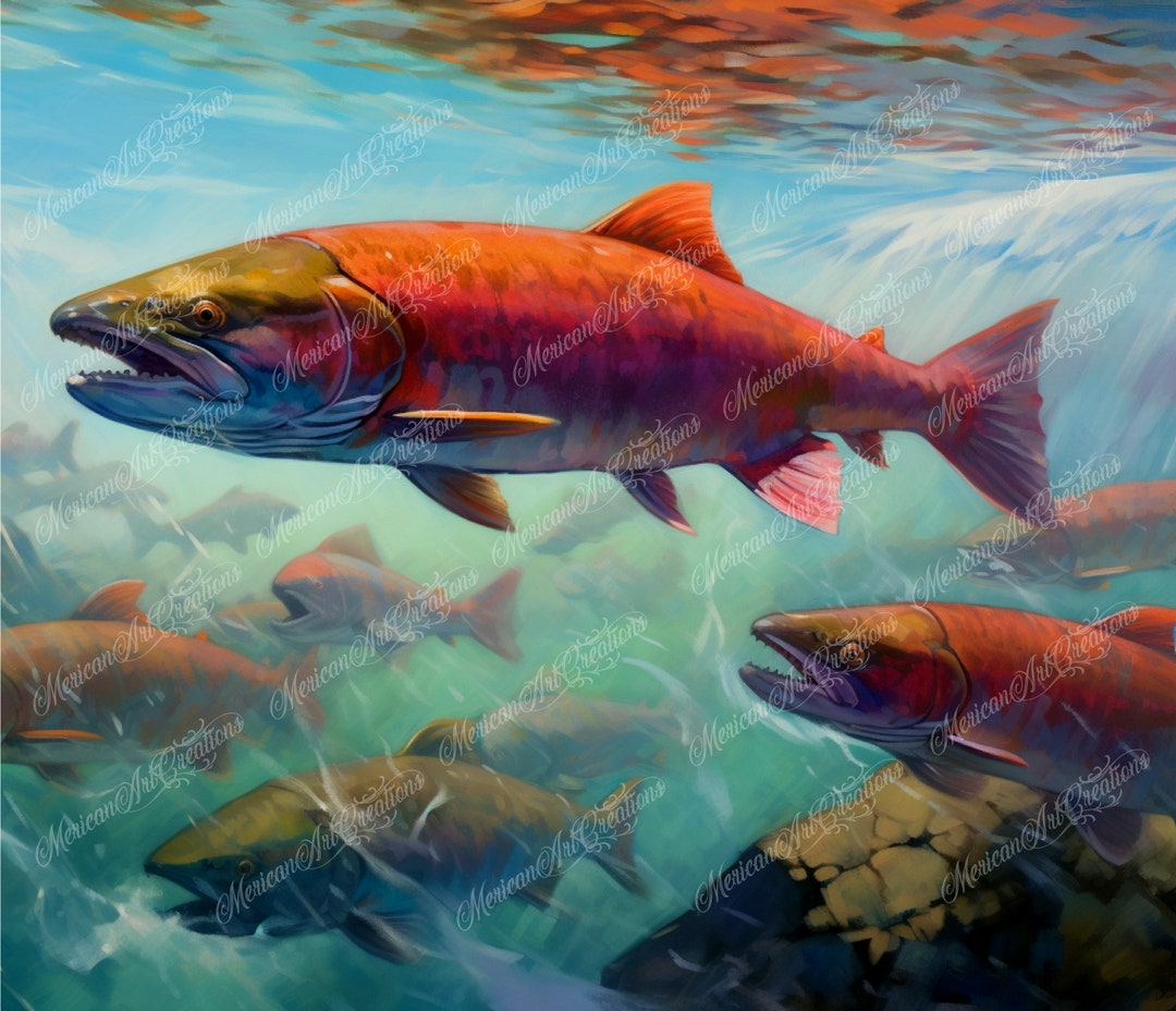 20 Oz Straight Digital Files for Sublimation Trout Salmon Fishing - Etsy
