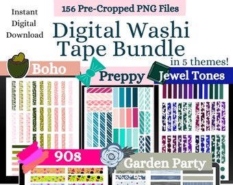 Digital Washi Tape - Etsy