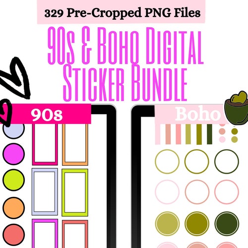 Digital Washi Tape Digital Sticker Bundle Pre-cropped PNG - Etsy
