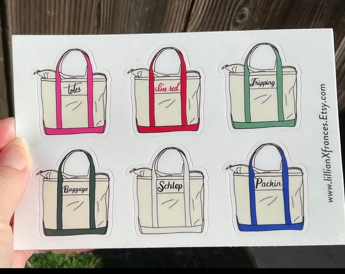 Tote Bag Sticker; Funny Laptop Decal; LL Bean Tote Vinyl Sticker ...