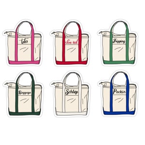 Tote Bag Sticker; Funny Laptop Decal; LL Bean Tote Vinyl Sticker ...