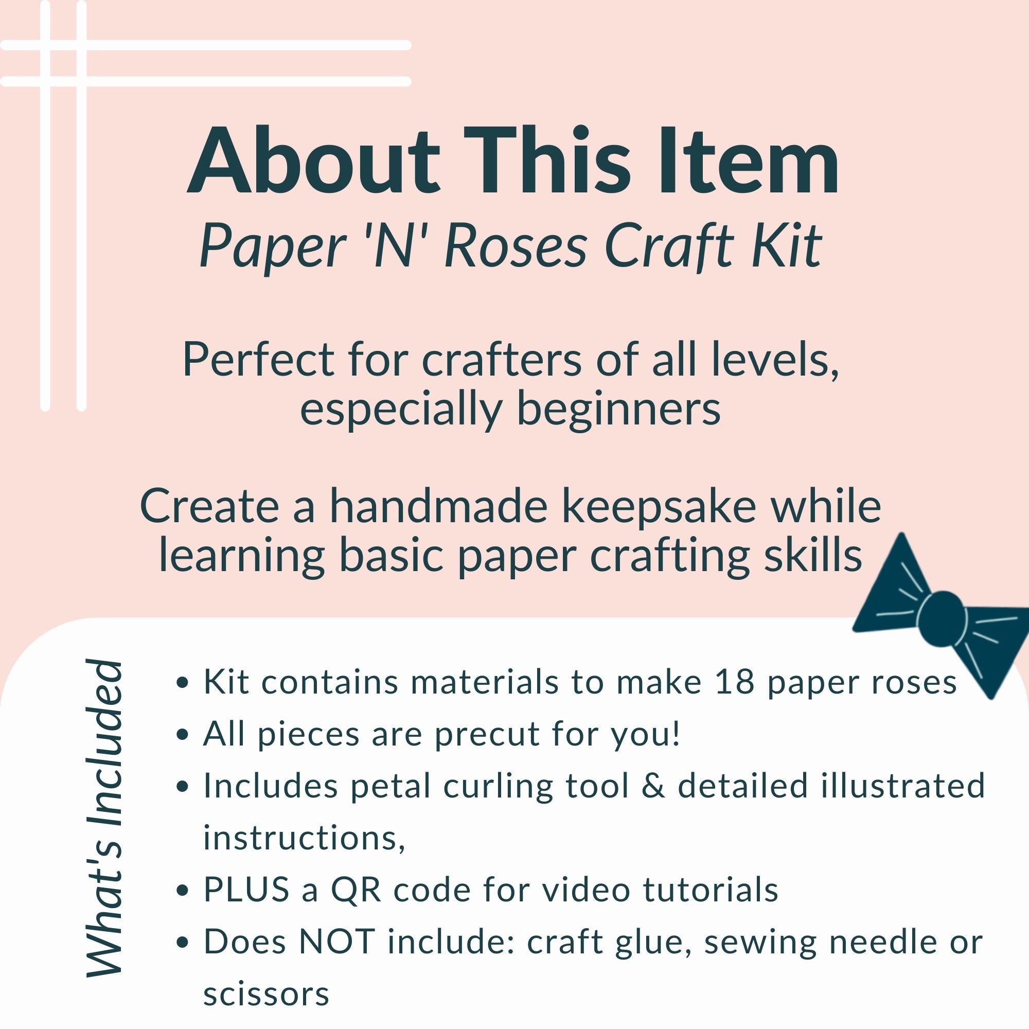 White Paper Roses Do It Yourself Craft Kit | Birthday Decorations ...