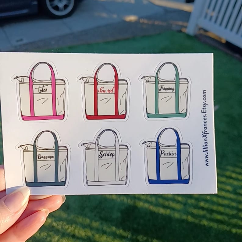 Tote Bag Sticker; Funny Laptop Decal; LL Bean Tote Vinyl Sticker ...