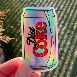 Diet Coke Holographic Sticker, Funny Laptop Decal, Vinyl Sticker for ...