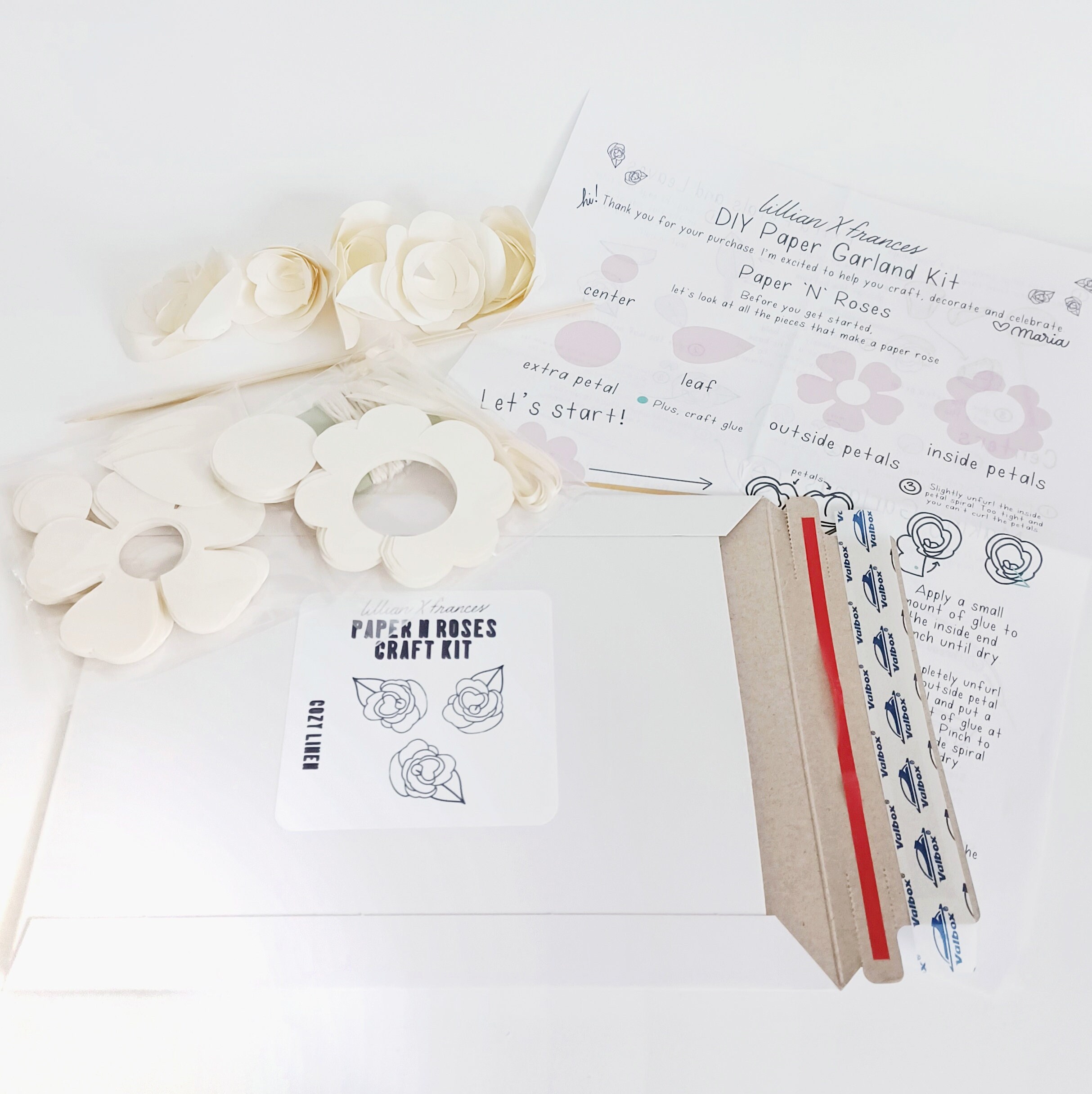 White Paper Roses Do It Yourself Craft Kit | Birthday Decorations ...