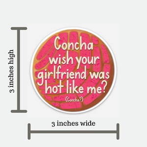 Concha Sticker, Funny Laptop Decal, Vinyl Sticker for Water Bottles ...