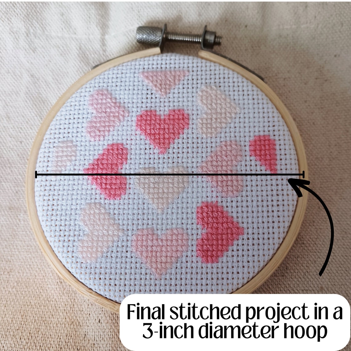 Sweet Hearts Cross Stitch Pattern PDF, Cross Stitch Art, Small Heart ...